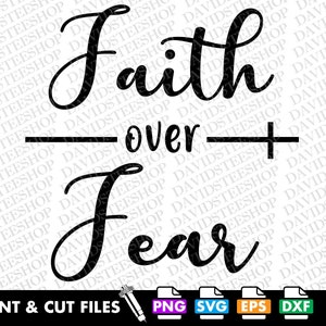 Faith Over Fear SVG, Christian Religious Clipart (digital Download) - Etsy