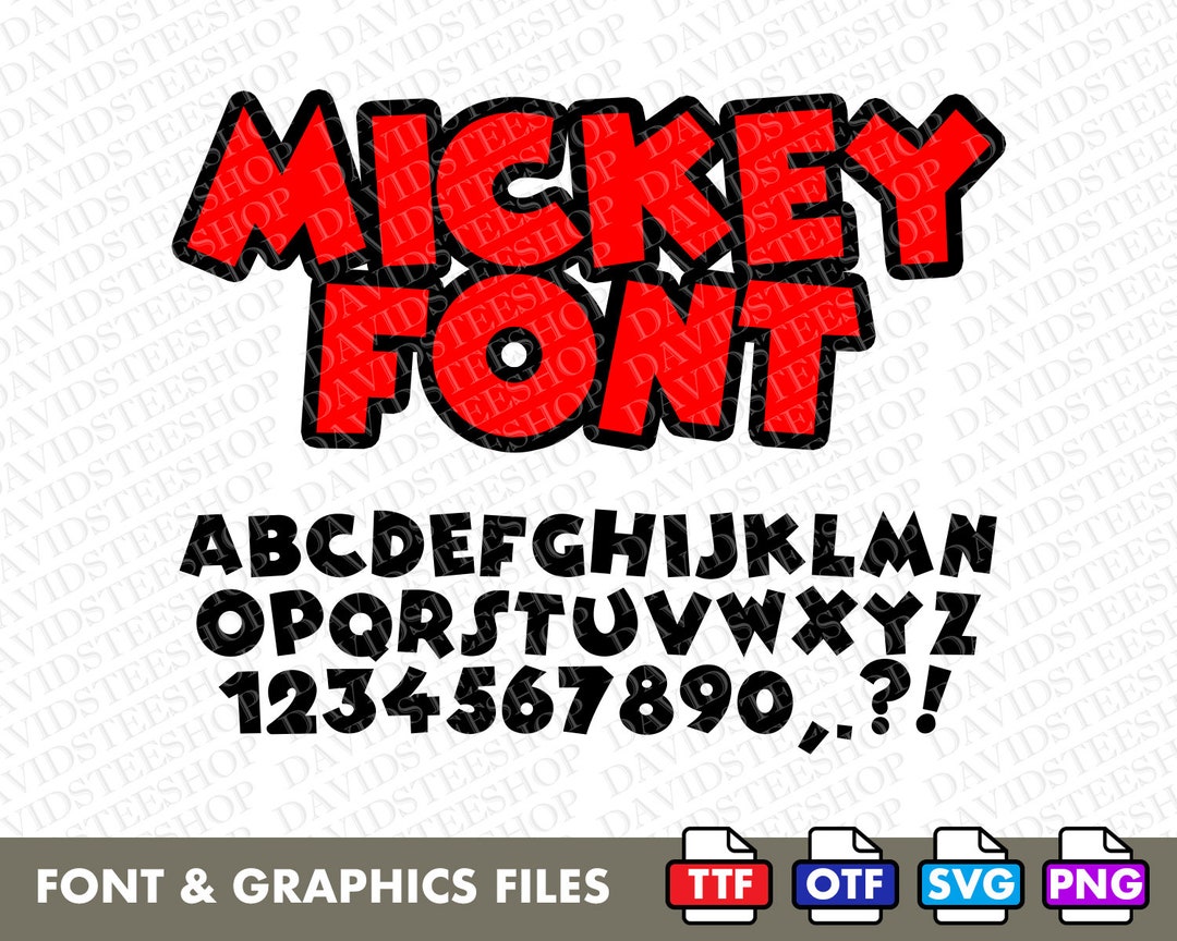 Classic Mickey Alphabet Letters Vector Vinyl Cut File Download for ...
