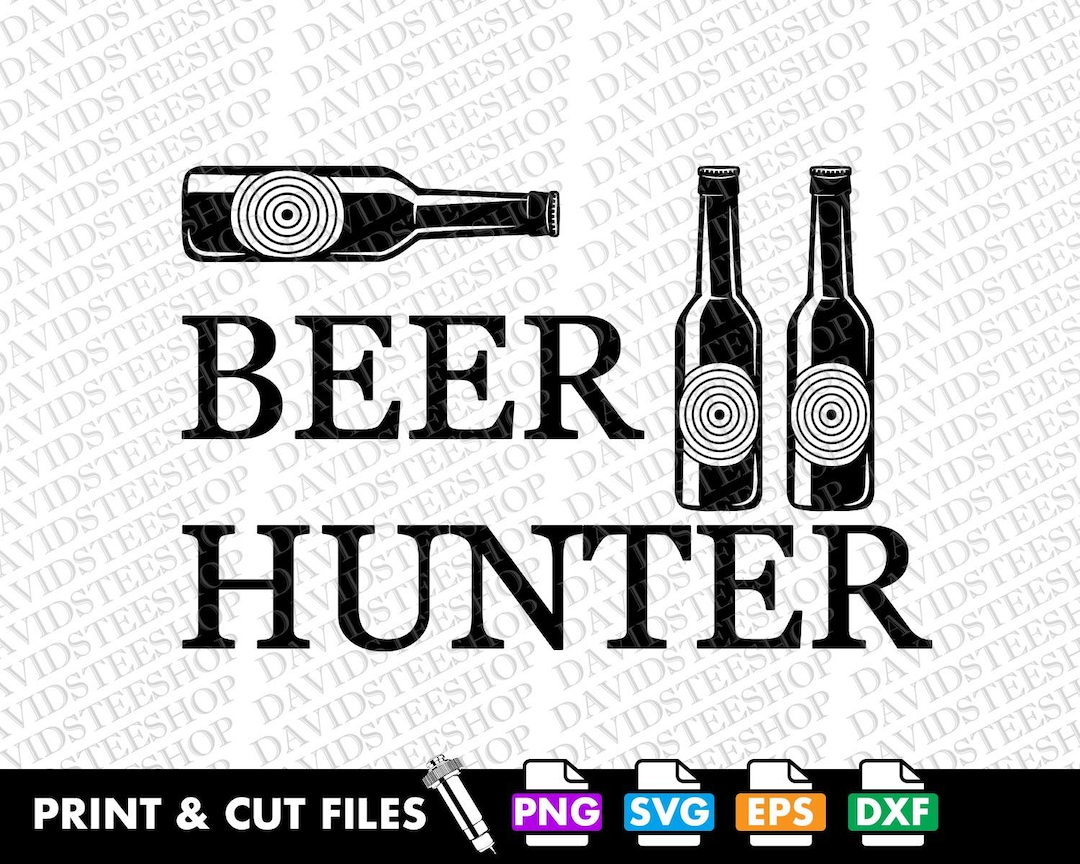 Beer Hunter Svg Vector Cut File Clipart Download (svg, Png,eps,dxf ...
