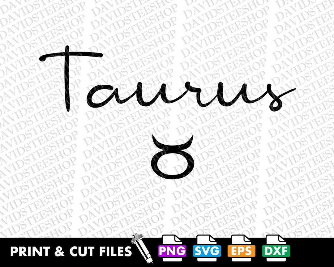 Taurus Birthday Zodiac Svg Vector Cut File Clipart Download for Cricut ...