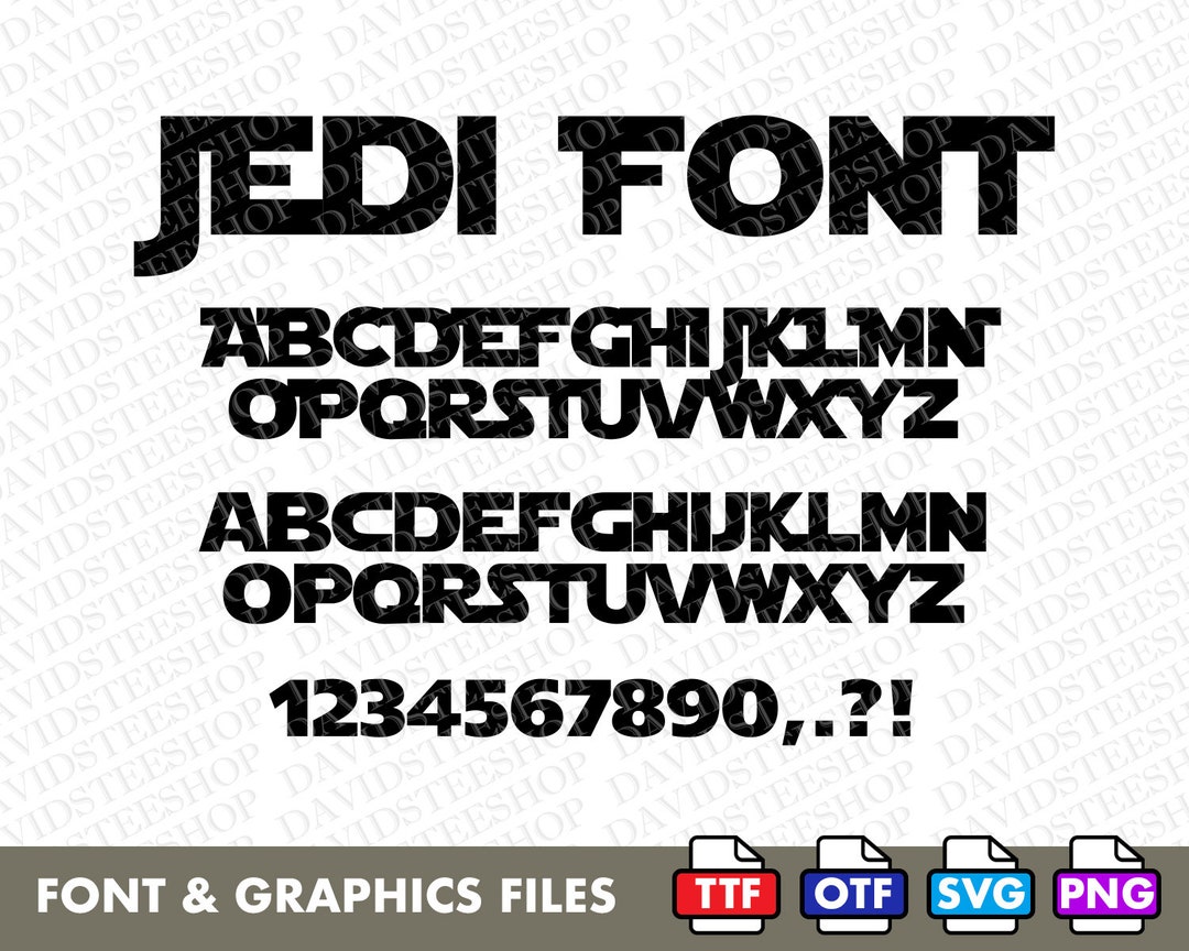 Jedi Star Skywalker Alphabet Letters Vector Vinyl Cut File Download for ...