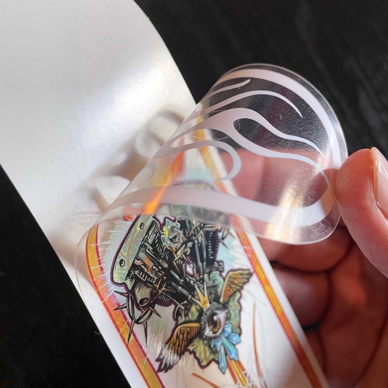 Clear Sacred Heart Shovelhead Pinstripe Sticker - Etsy