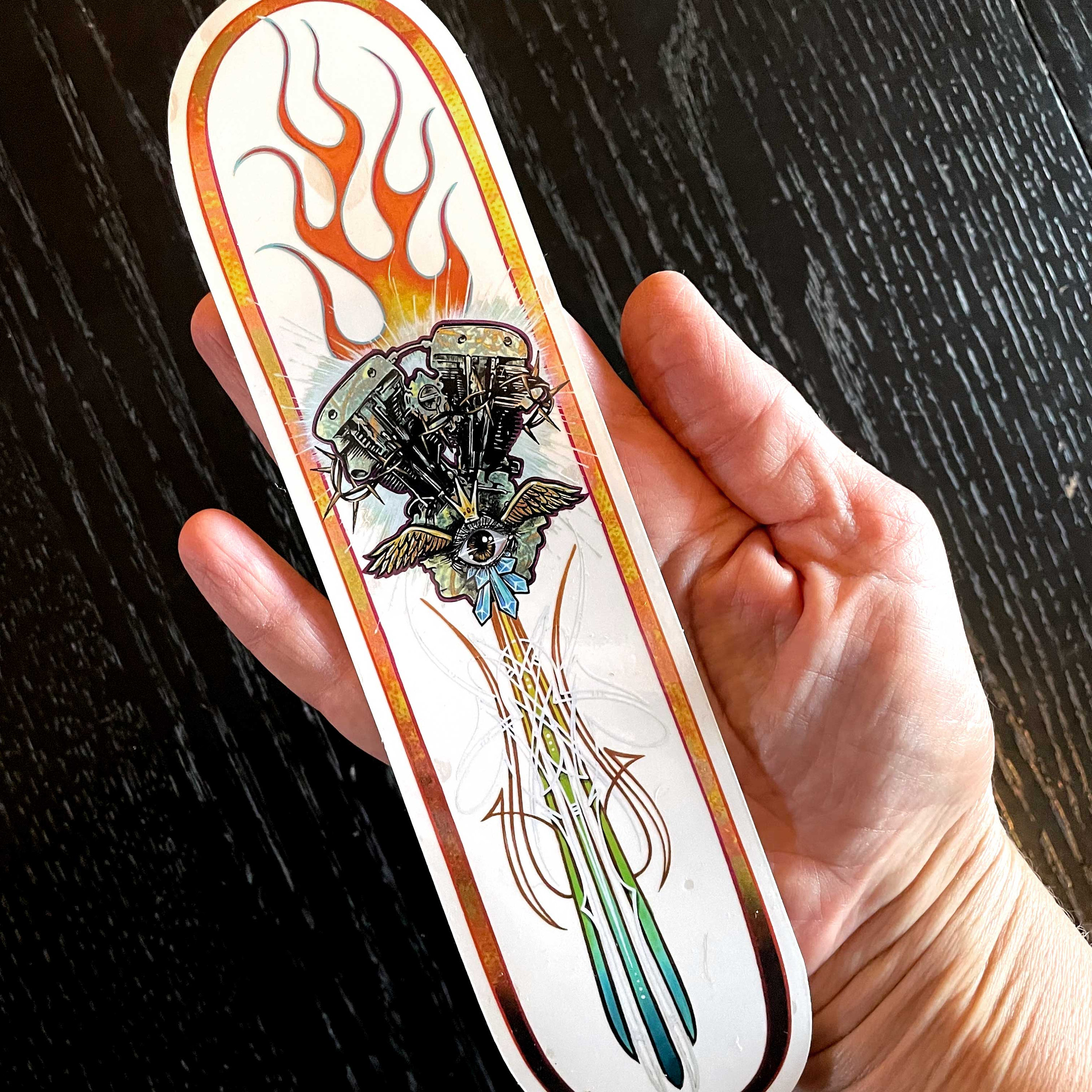 Clear Sacred Heart Shovelhead Pinstripe Sticker - Etsy
