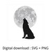 Black Wolf Howling PNG Howling Wolf Png Just a Girl Loves - Etsy
