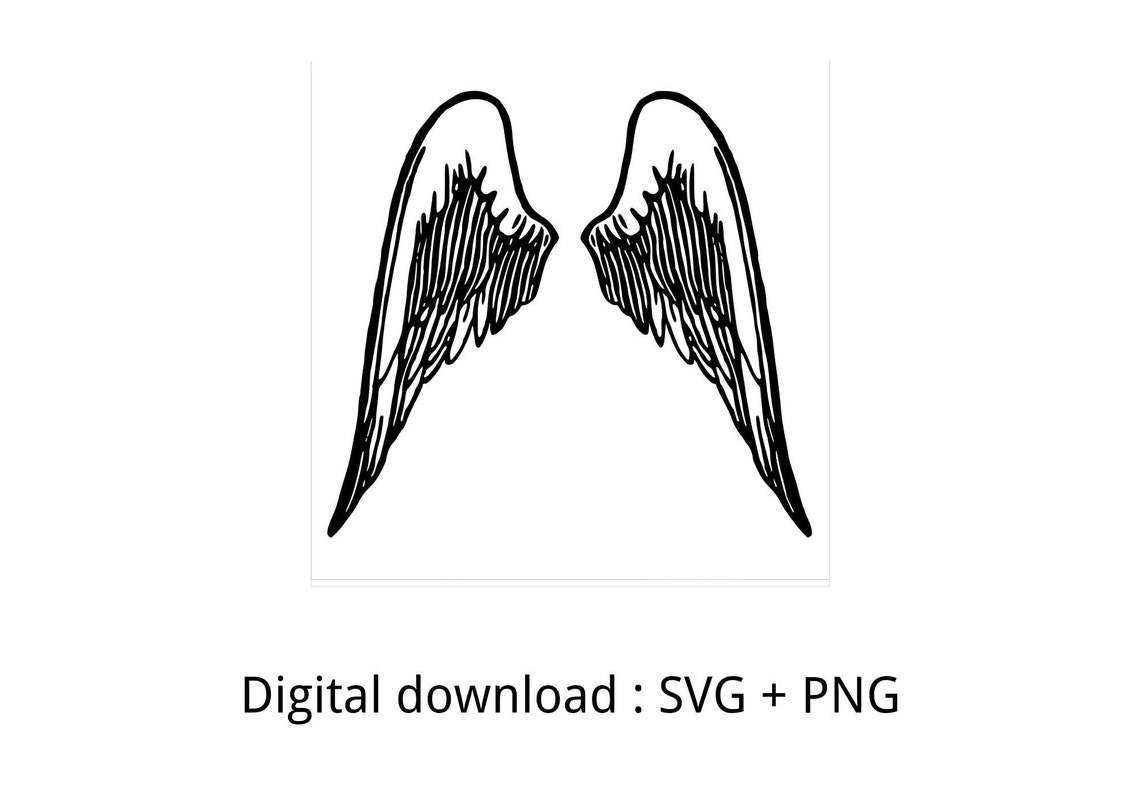 Angel Wings SVG Cut File Wings Clipart Digital Download - Etsy Singapore