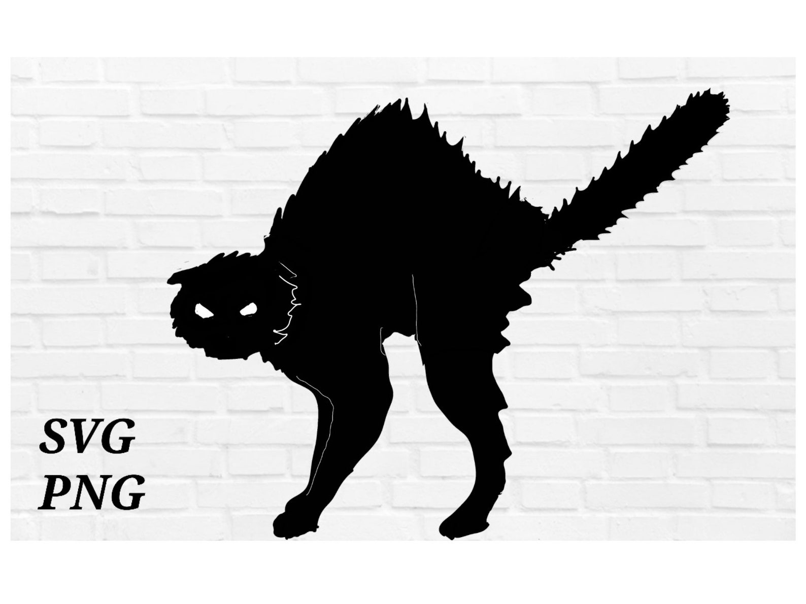 Scared Cat Svg, Scared Cat Silhouette, Frightened Cat : Printable SVG ...