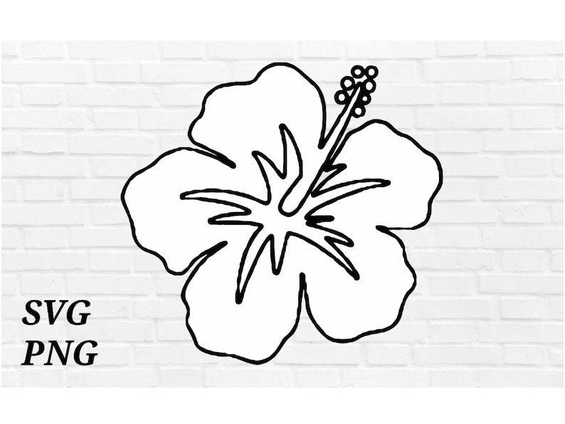 Hibiscus Svg, Flower Clipart, Printable Vector Instant Download - Etsy