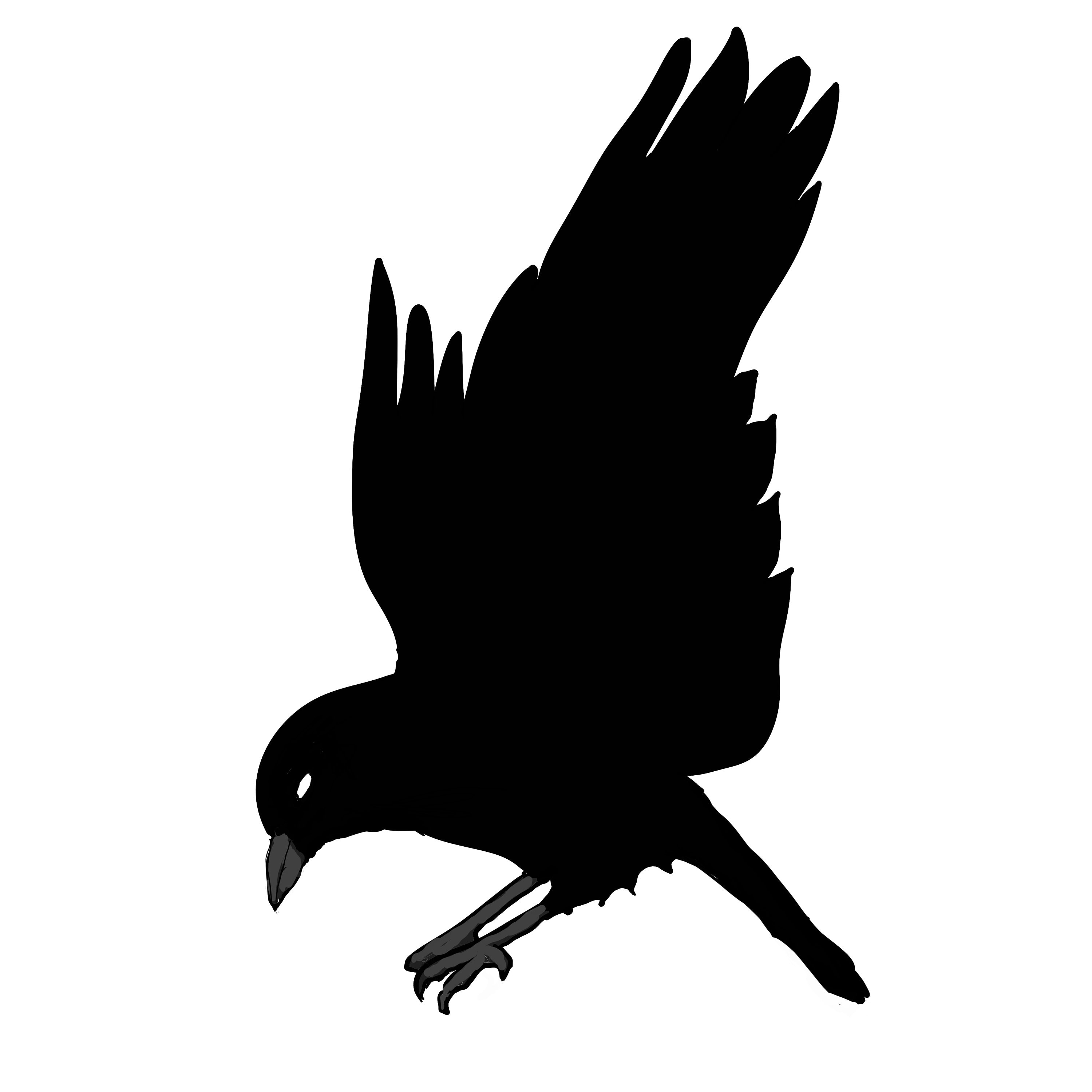 Modern Crow Illustration With Customizable Logo Design Perfect for ...