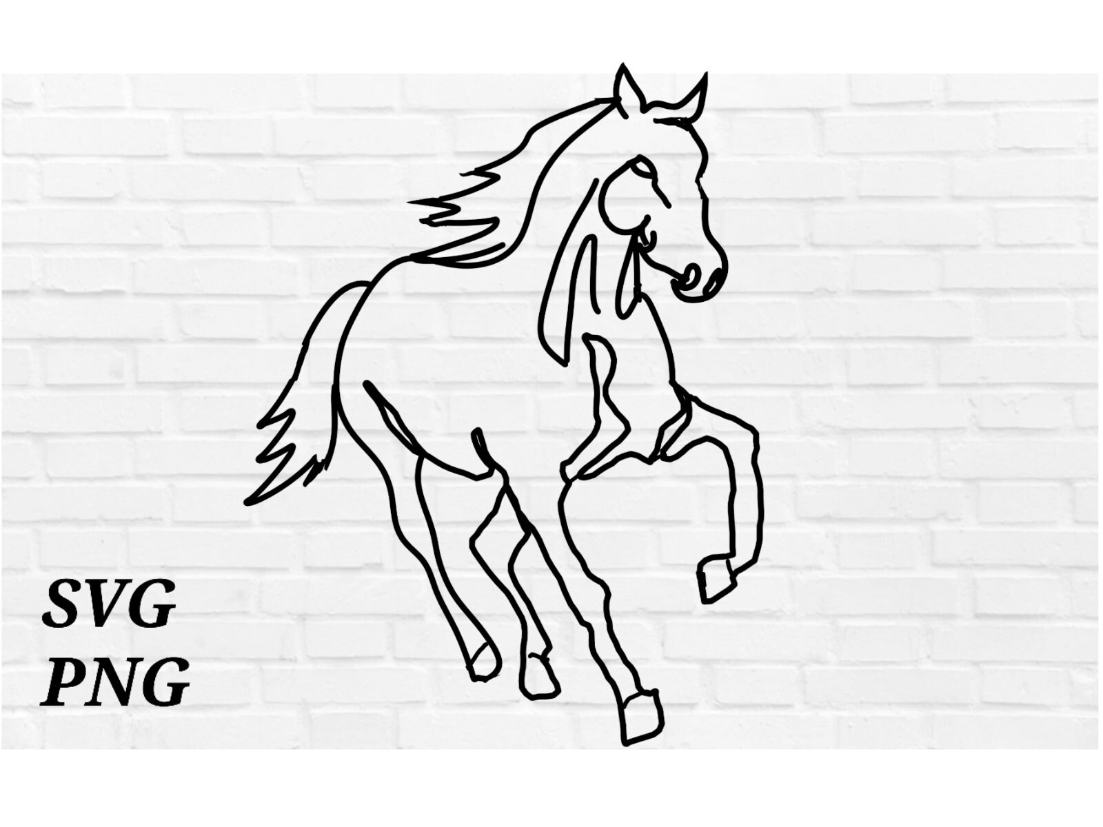 Running Horse Line Drawing, Horse Svg Cut File for Cricut Instant ...