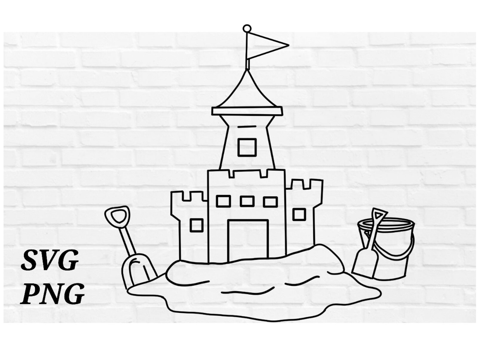 Sand Castle Clipart, Beach Castle Svg, Summer Vacation Digital Art ...