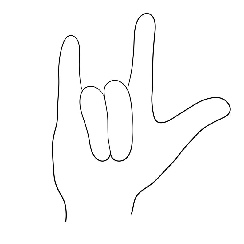 Devil Horns Gesture SVG File High Quality Digital Download - Etsy