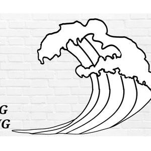 Wave Svg, Wave Vector, Wave Cut File for Cricut, Instant Download Png ...