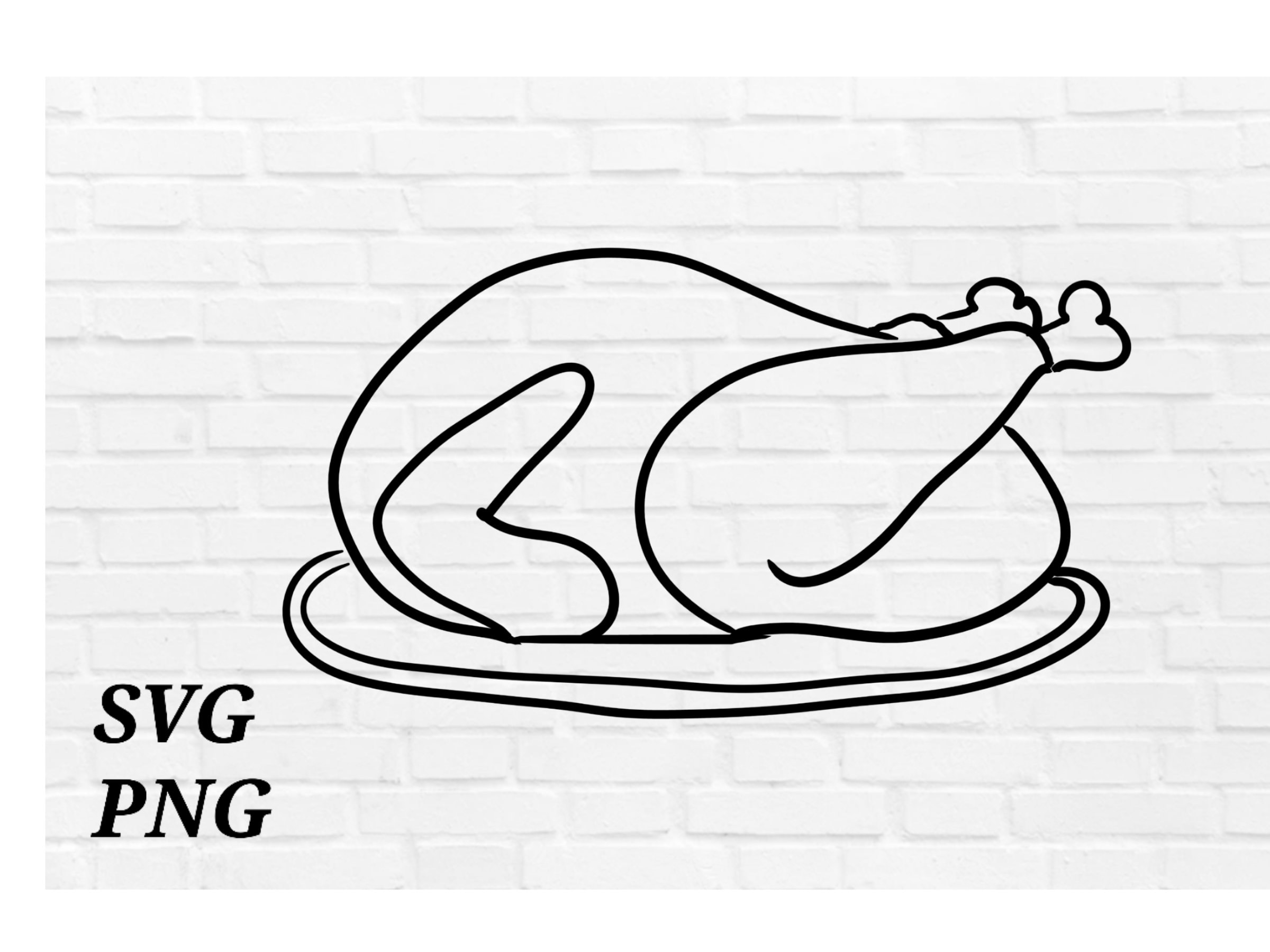 Turkey Dish Thanksgiving SVG, Dinner Cut File, PNG, Turkey Dish Clipart ...