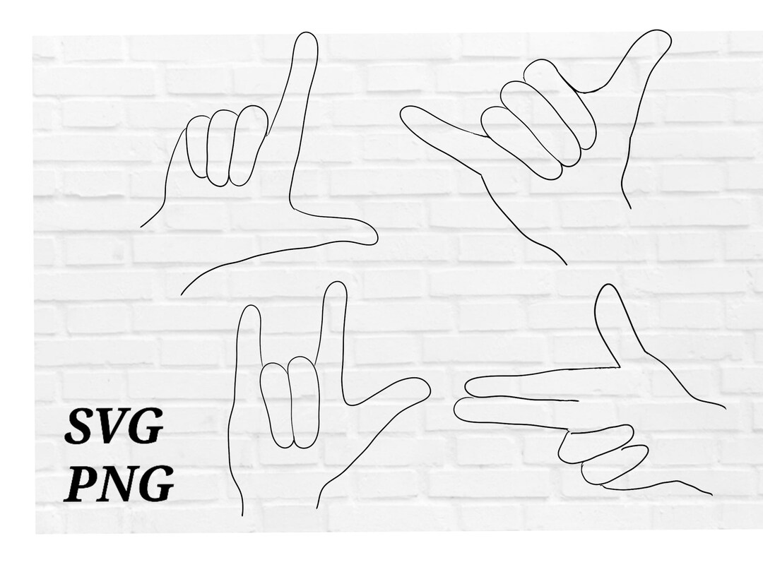Dynamic Hand Vector Pack Diverse Hand Signs SVG and Image Files - Etsy