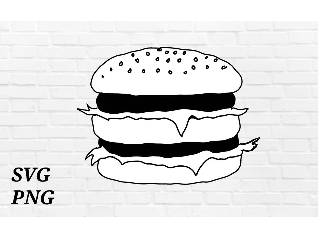 Burger Svg, Hamburger Clipart, Fast Food Png Instant Download - Etsy