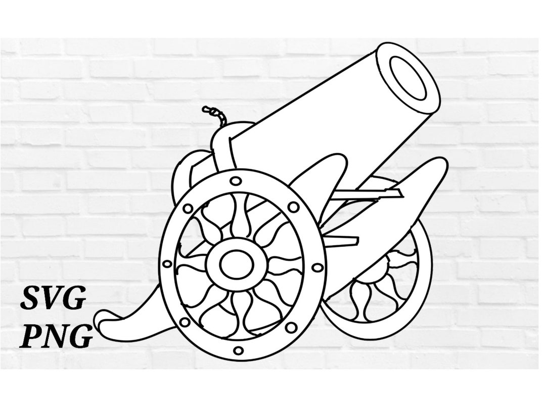 Cannon Svg, Cannon Vector, Weapon Clipart, Svg Vector Digital Download ...