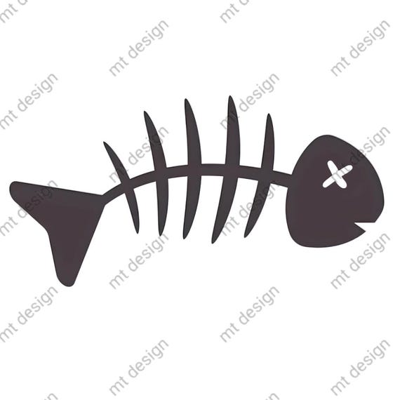 Fish Skeleton Cartoon Drawings