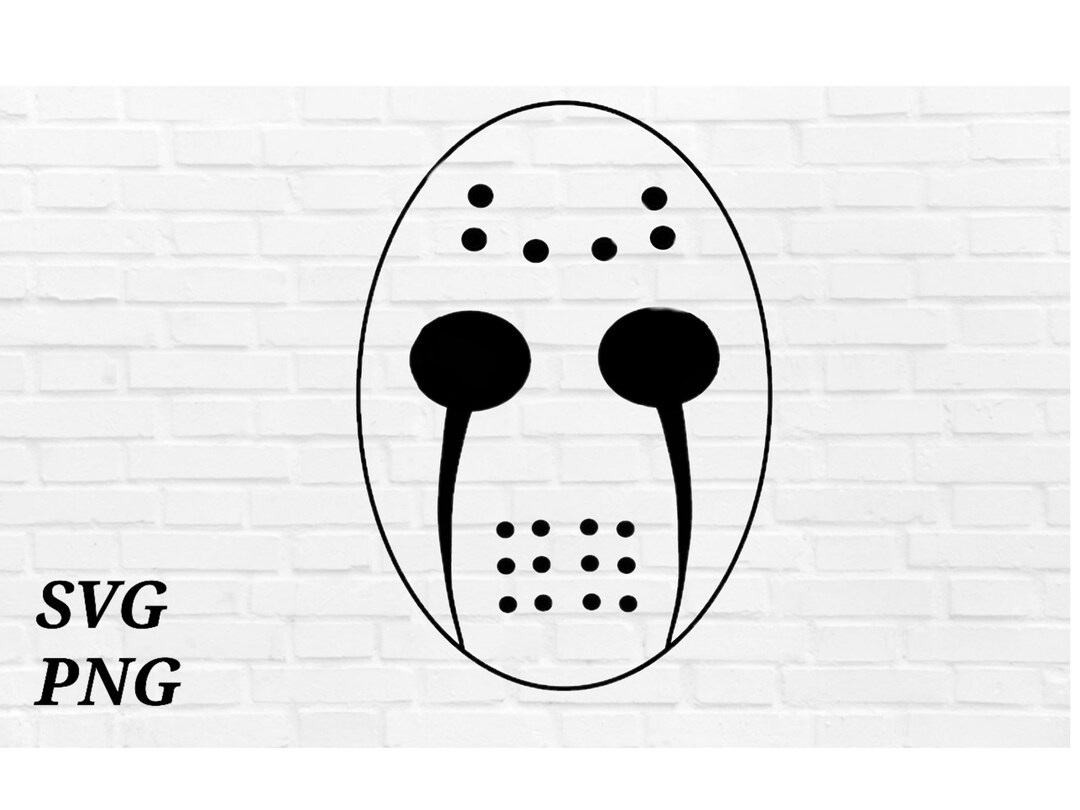 Jason Mask Svg Scary Mask Halloween Vector Friday the 13th - Etsy