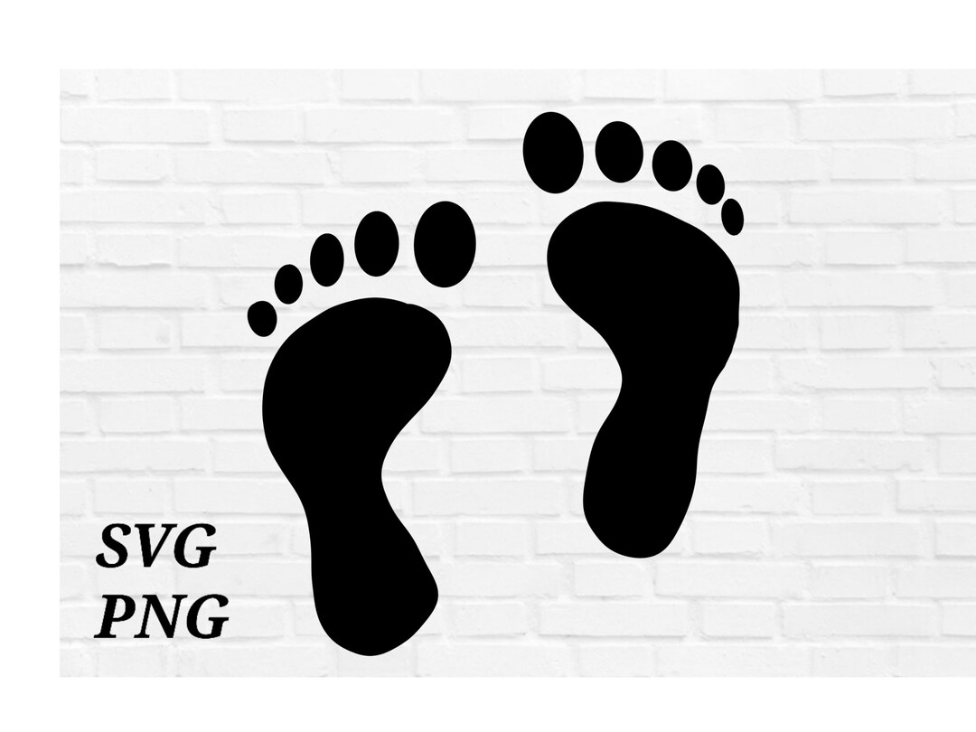 Foot Print Svg, Foot Ptint Vector, Foot Png, Cut File for Cricut, Foot ...