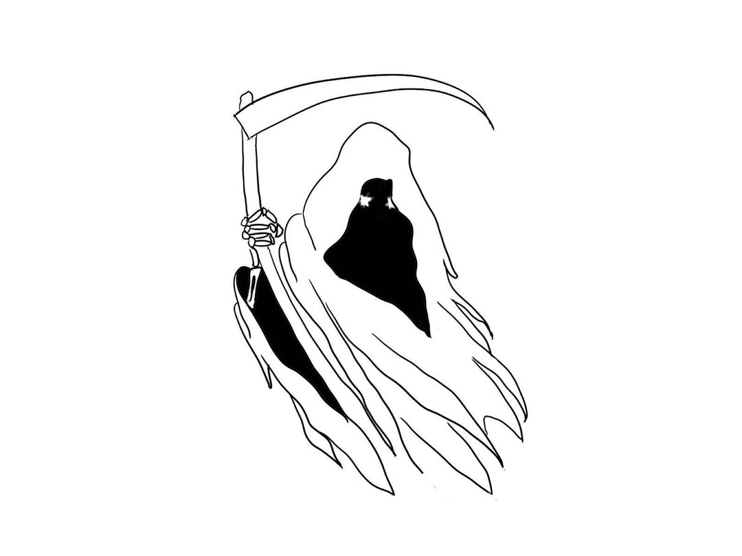 Grim Reaper SVG Dark and Eerie Vector Design for Horror Fans and ...