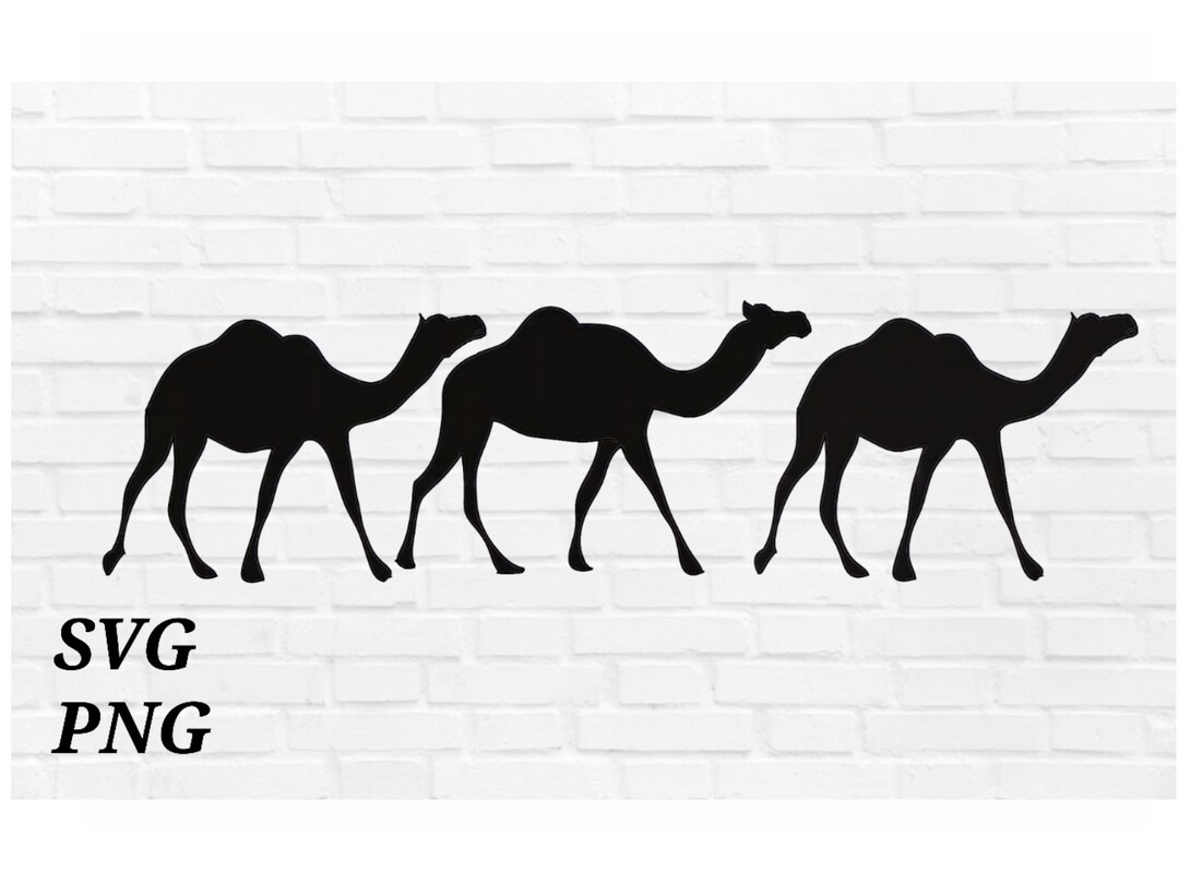Camels Svg, Desert Scenery, Animal Svg, Camel Silhouette Instant ...