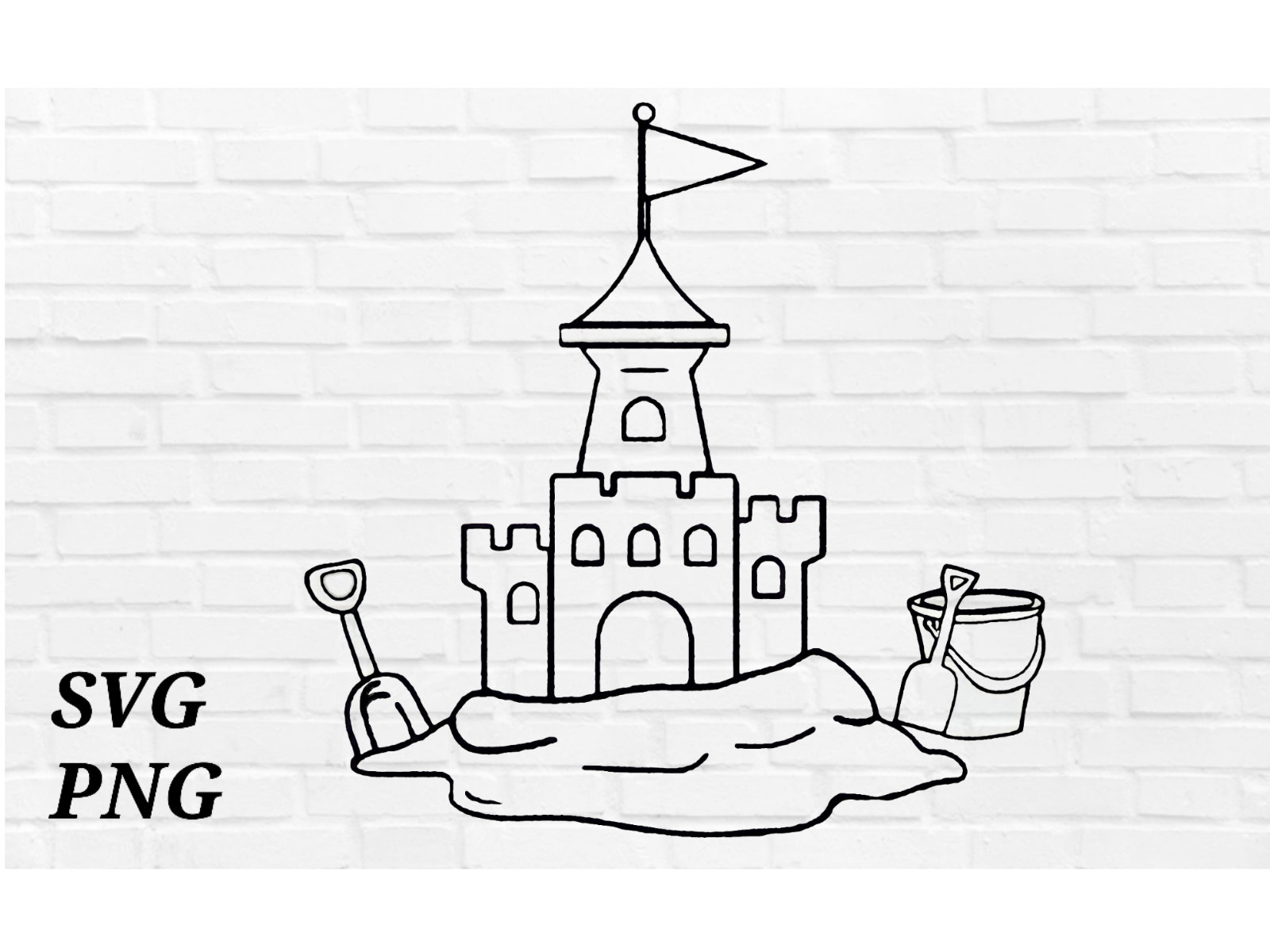 Sand Castle Clipart, Beach Castle Svg, Summer Vacation Digital Art ...