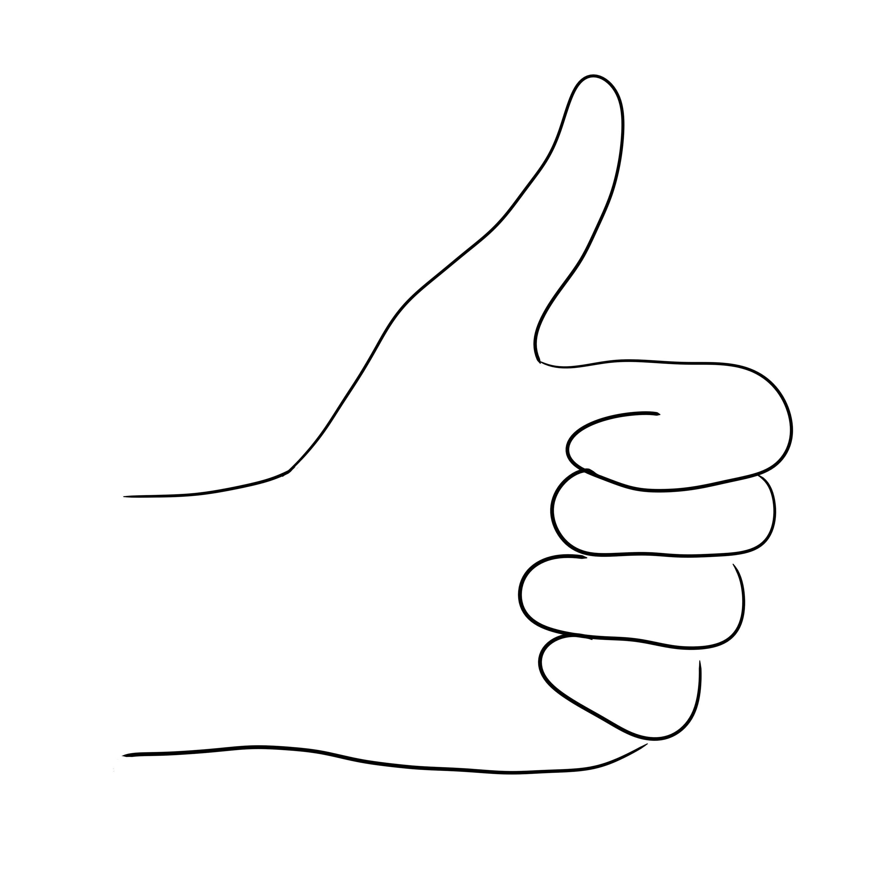 Digital Download of Thumbs up Hand Gesture in Vector File for Easy ...