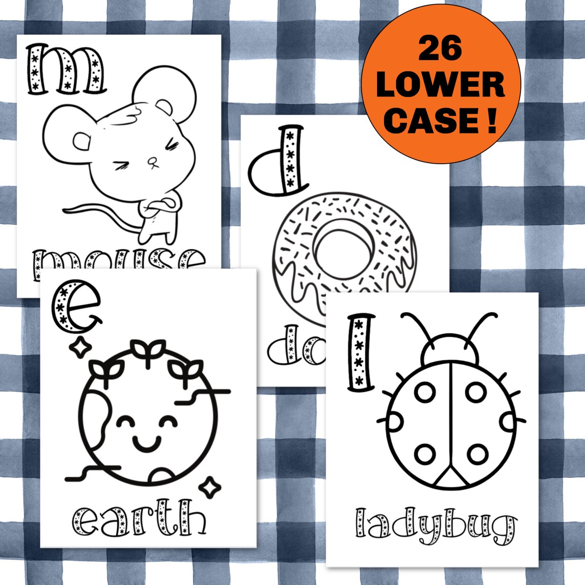 My First Alphabet Coloring Book: 52 Printable Pages of Upper - Etsy