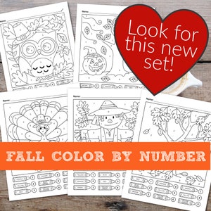 10 Halloween Color by Number Printables: Teach Numbers & Colors ...