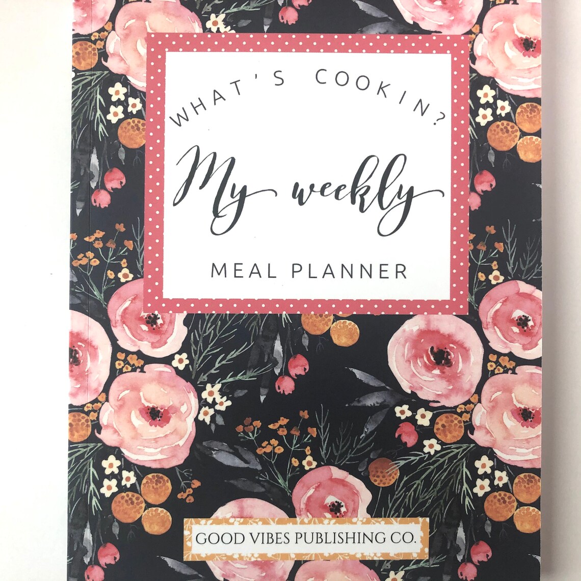 Black Floral Weekly Meal Planner: A 52-Week Blank Meal Planner | Etsy