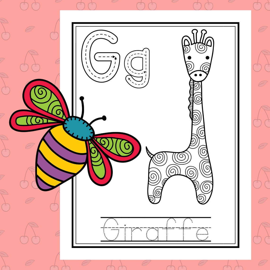 Animal Letter Tracing & Coloring Book: 78 Pages of Alphabet - Etsy