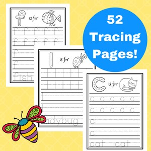 Animal Letter Tracing & Coloring Book: 78 Pages of Alphabet Handwriting ...