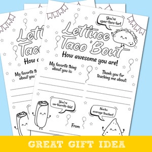 Printable Taco Teacher Appreciation Letter: Let's Taco Bout How Awesome ...