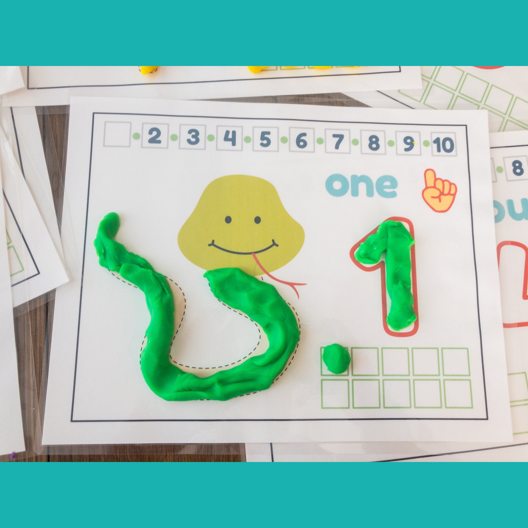10 Play-dough Mats for Numbers 1-10: Learn Numbers and - Etsy