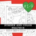 10 Winter & Christmas Color by Number Printables: Teach Numbers and ...