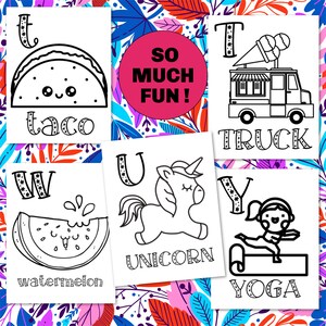 My First Alphabet Coloring Book: 52 Printable Pages of Upper and Lower ...