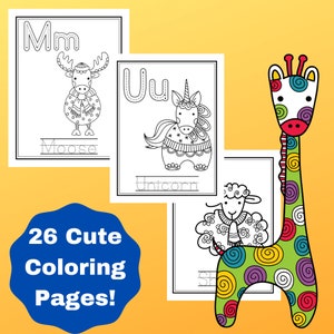 Animal Letter Tracing & Coloring Book: 78 Pages of Alphabet Handwriting ...