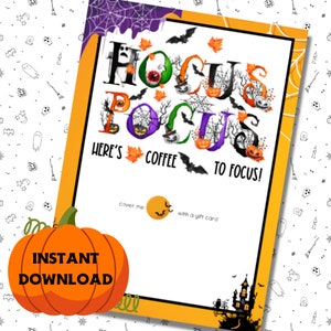 Hocus Pocus Coffee Gift Card Printable - Etsy