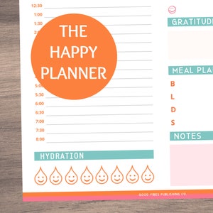 Happy Planner Printable Daily Planner With Priorities, Gratitude ...