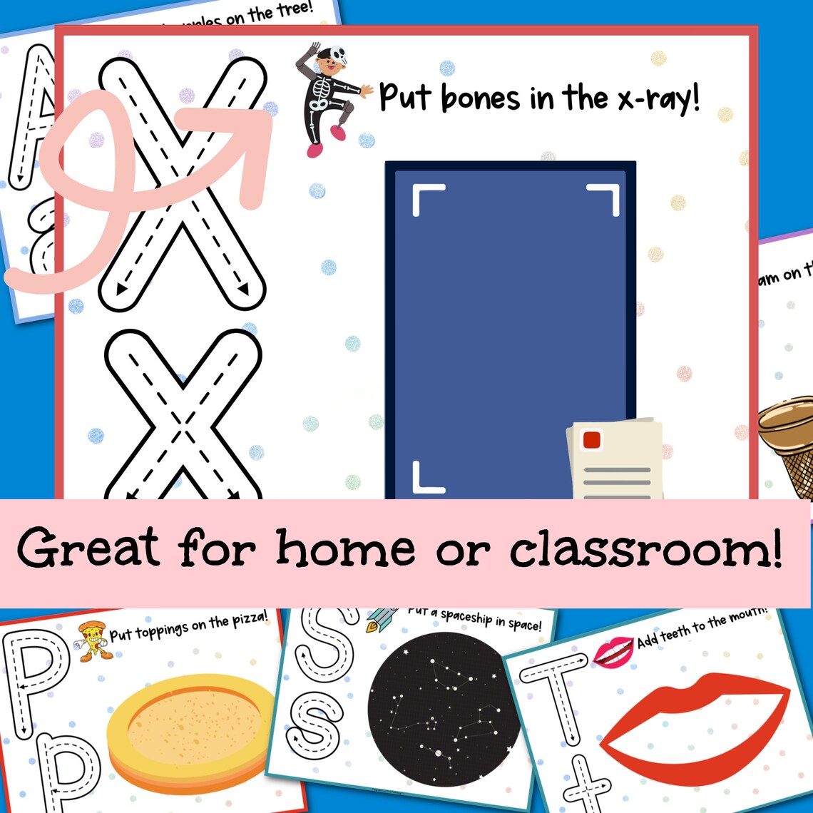 27 Play-dough Mats for Upper and Lower Case Alphabet Letters: - Etsy