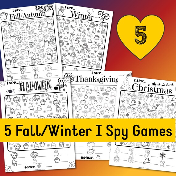 Halloween I Spy Christmas I Spy Thanksgiving I Spy Fall I - Etsy