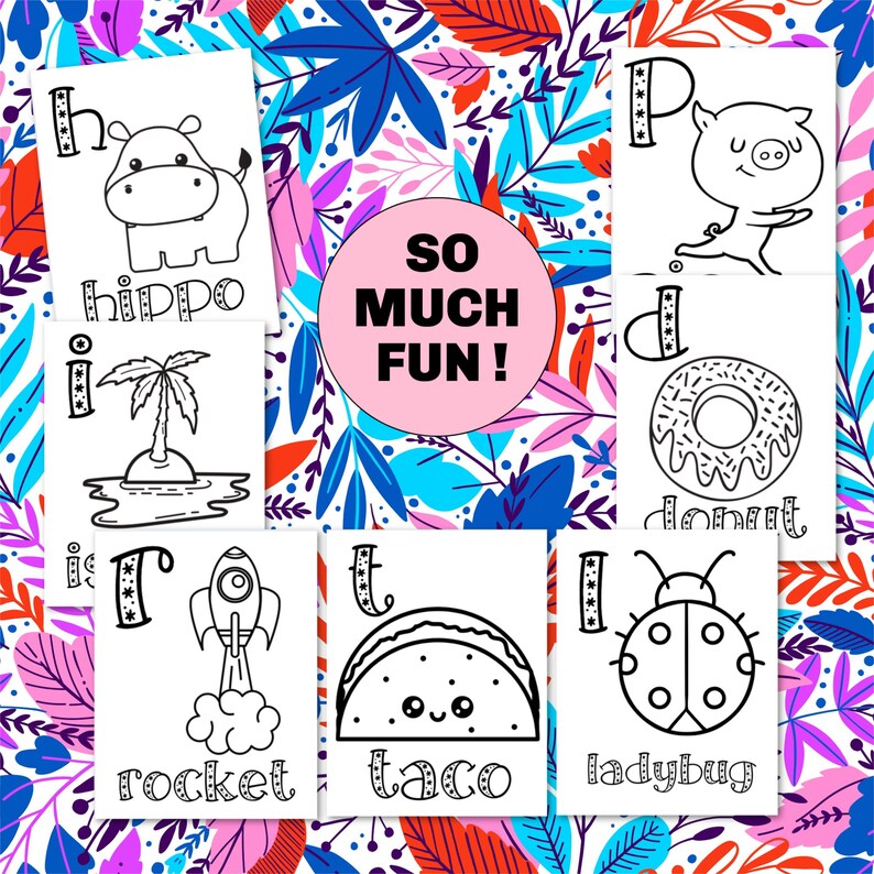 My First Alphabet Coloring Book: 26 Printable Pages of Lower Case ...