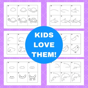 30 Step-by-step Animals for Kids: Directed Drawing, How to Draw for ...