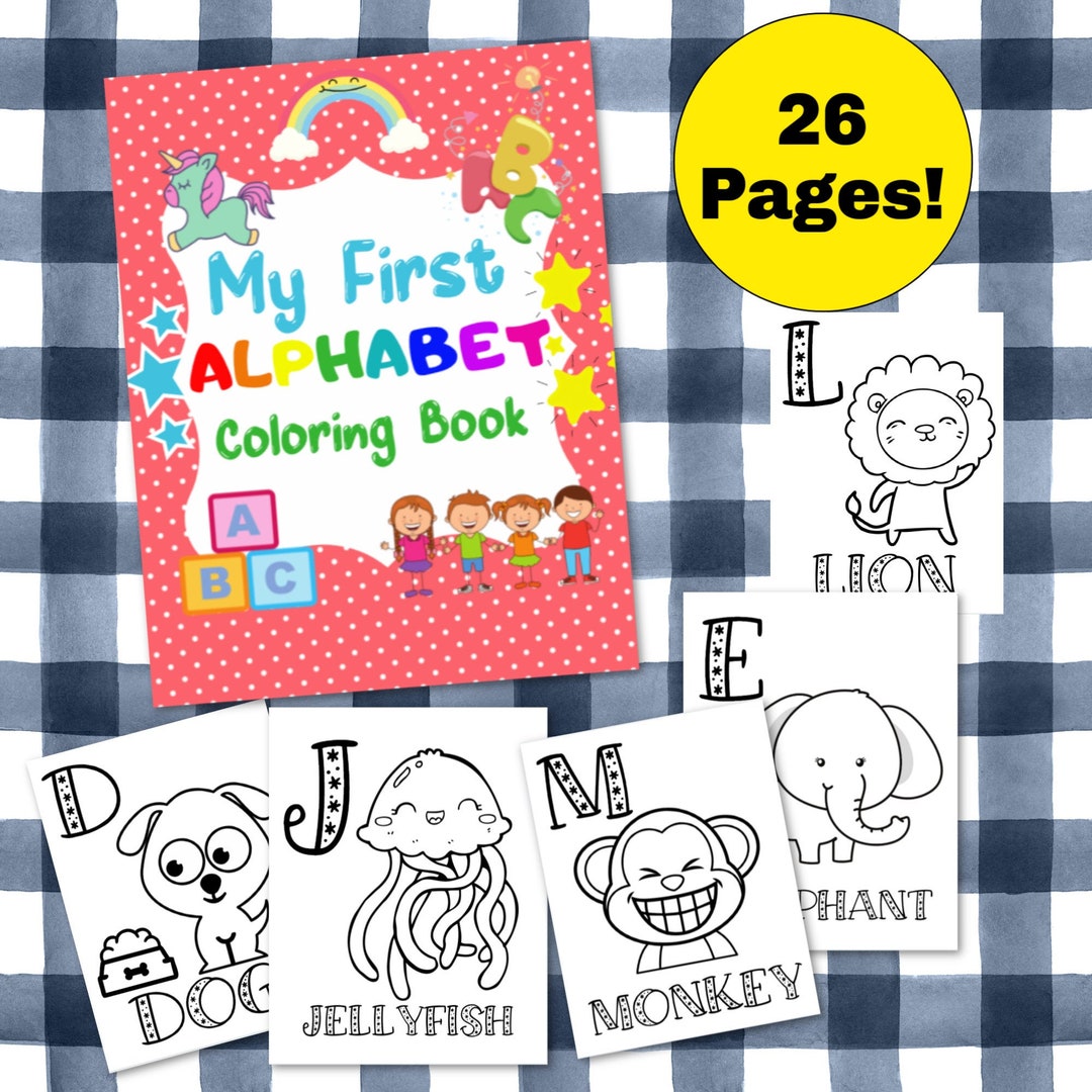 My First Alphabet Coloring Book: 26 Printable Pages of Upper Case ...