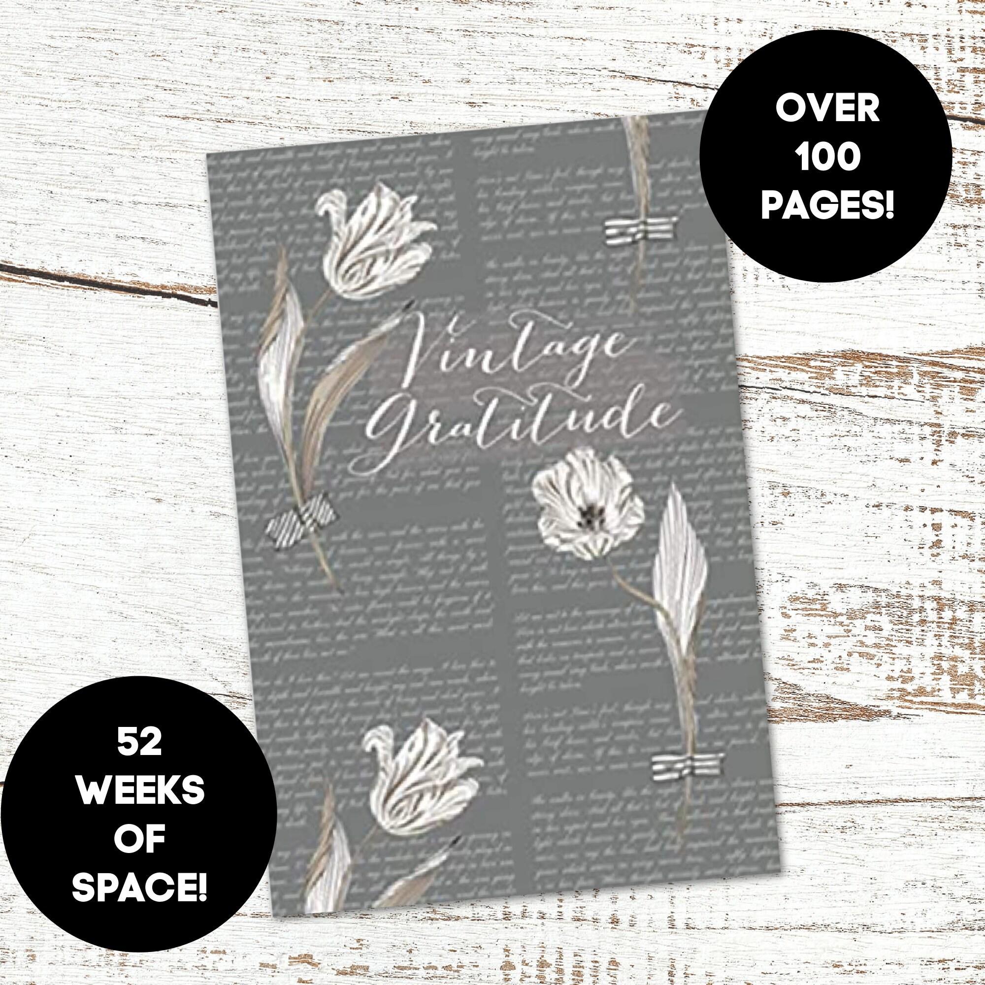 Vintage Gratitude: A 52-Week Gratitude Journal with | Etsy