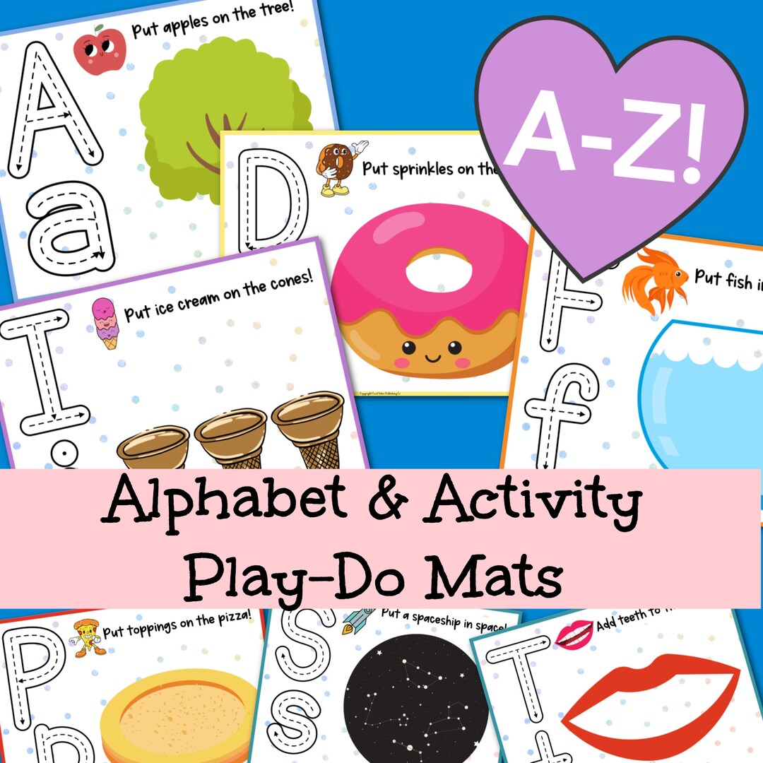 27 Play-dough Mats for Upper and Lower Case Alphabet Letters: Great for ...