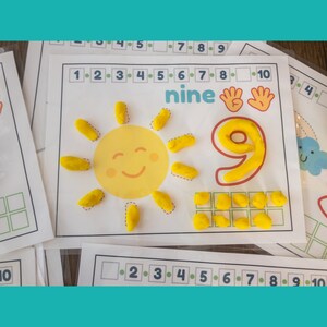10 Play-dough Mats for Numbers 1-10: Learn Numbers and - Etsy