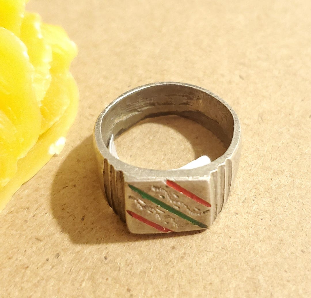 Antique Tuareg Elevated Engraved Table Silver Ring Size 8.5, Tuareg ...