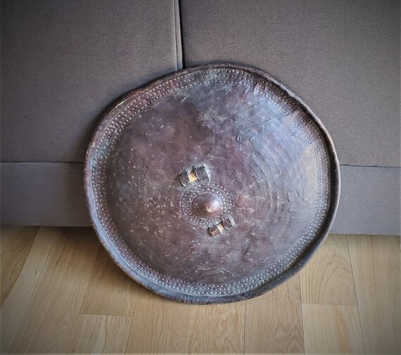 authentic African Ethiopian leather shield from Ethio… - Gem