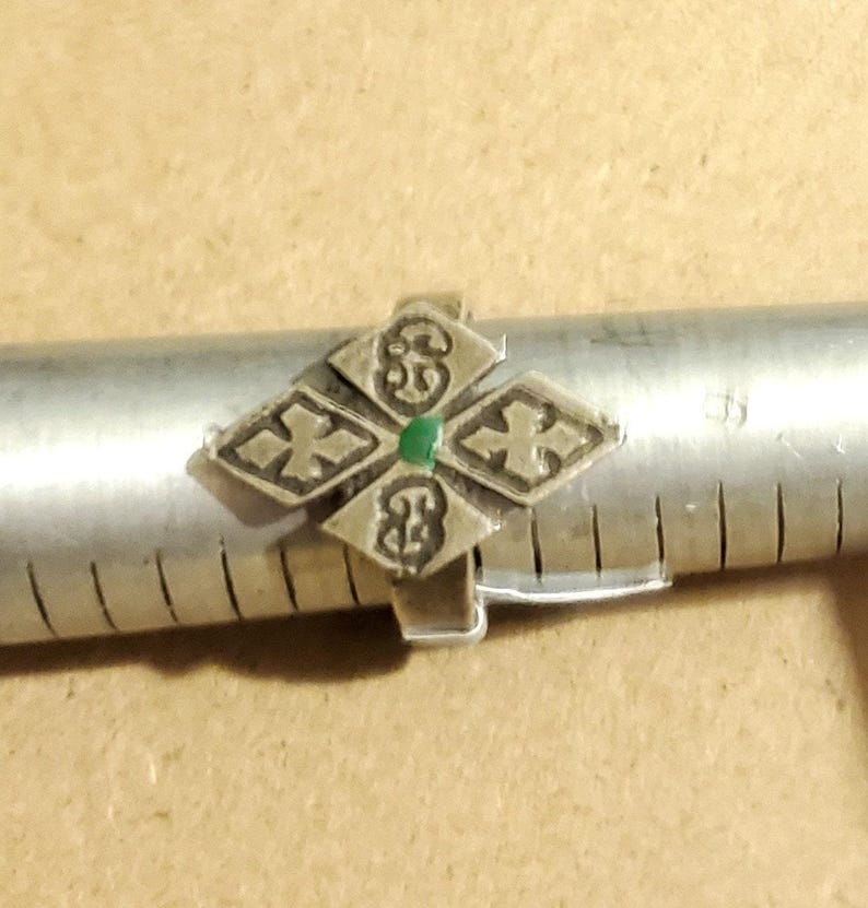 Antique Tuareg Elevated Engraved Table Silver Ring Size 7 ,tuareg ...